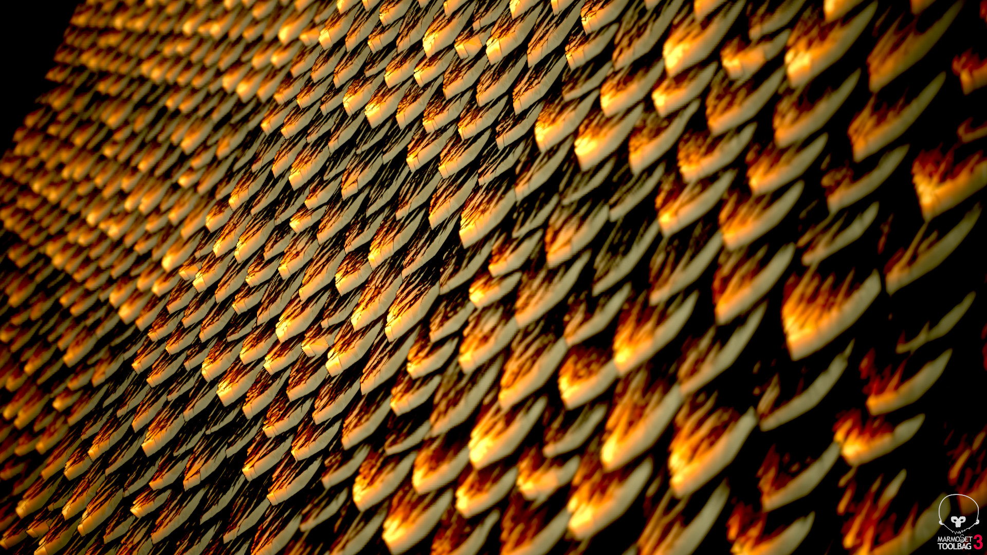 Michael Aamold - Stylized Dragon Scale Wood Shingles