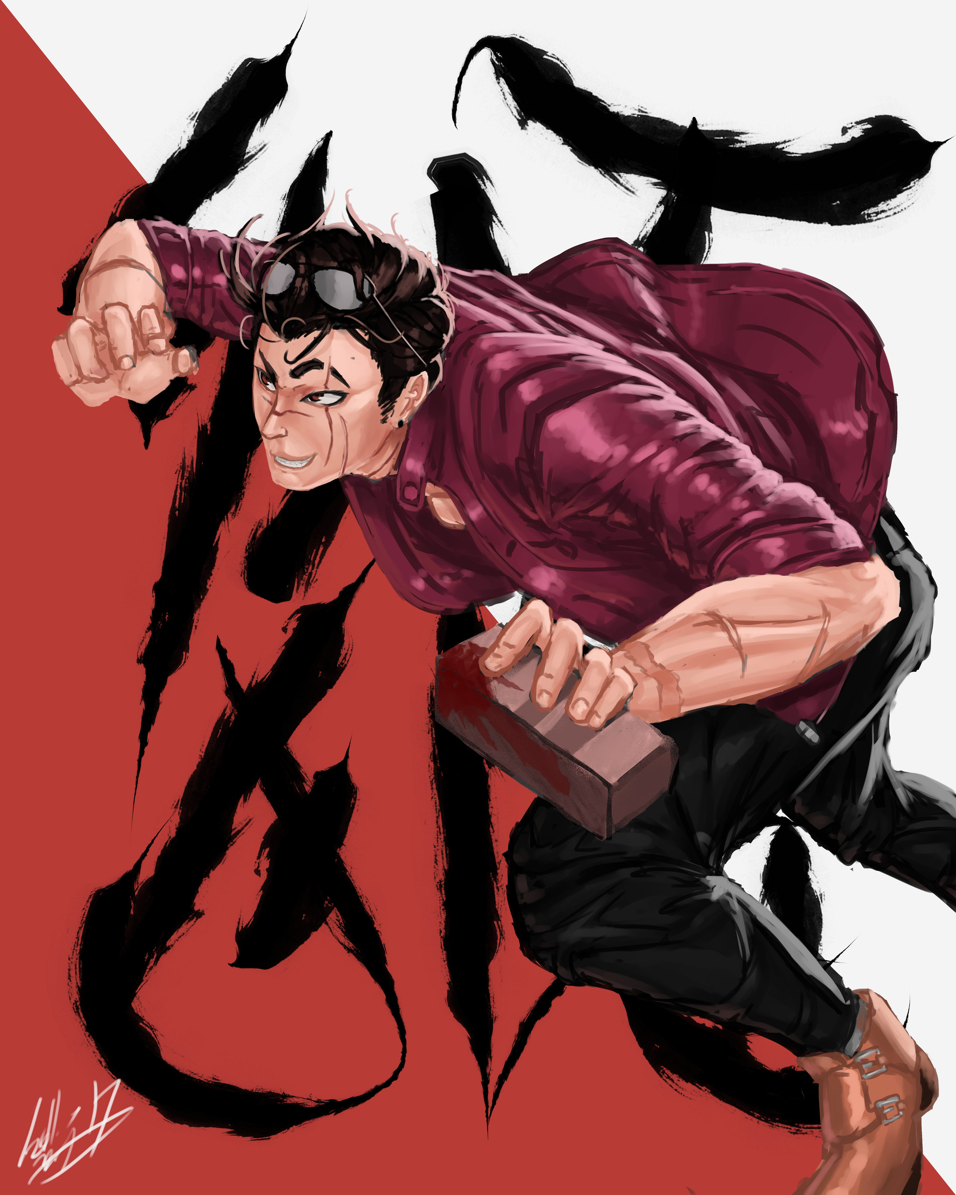 ArtStation - Red wolf