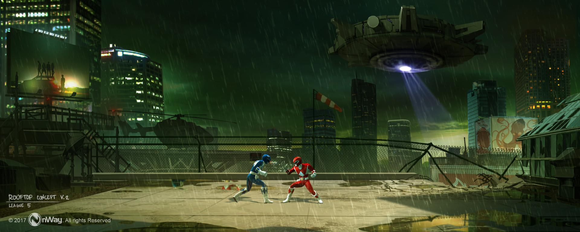 ArtStation - Rooftops v2 - Power Rangers: Legacy Wars