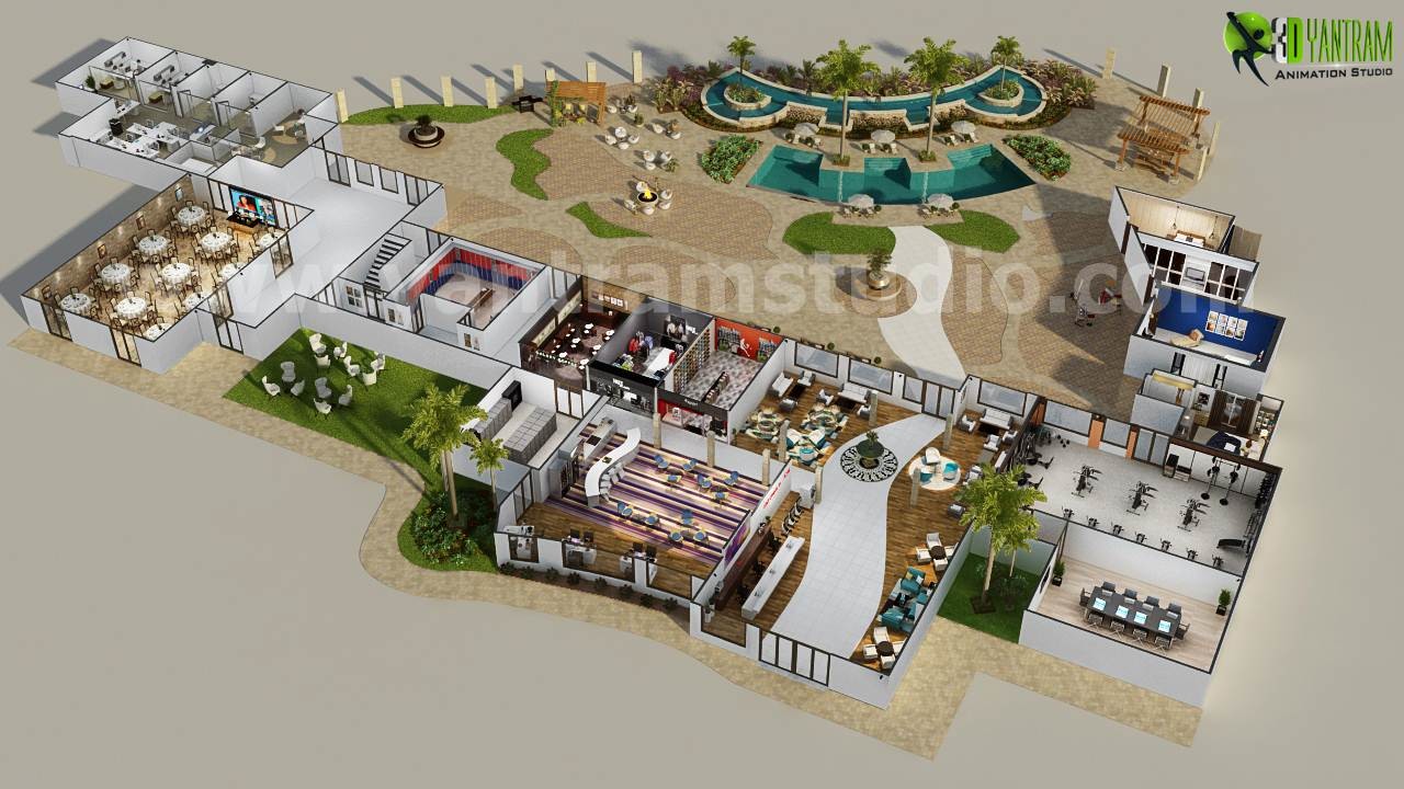 Yantram Architectural Design Studio - Conceptual Resort Floorplan ...
