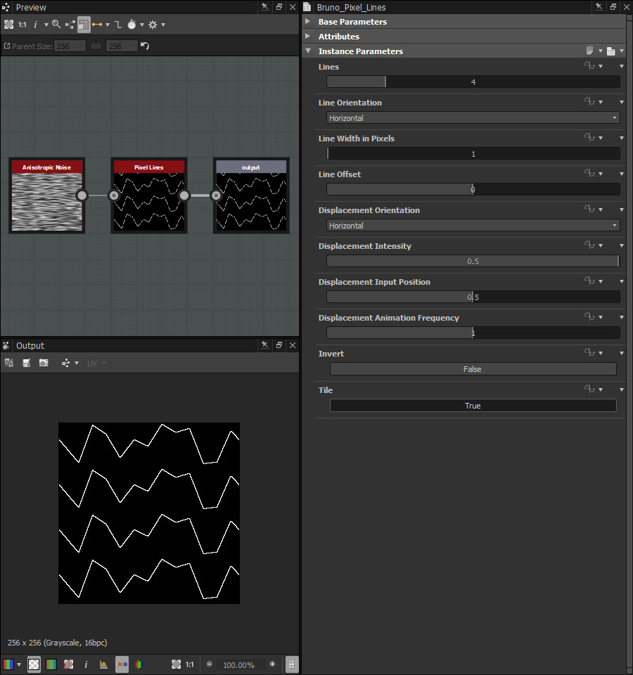 Bruno Afonseca - Substance Designer Tools - Pixel Lines
