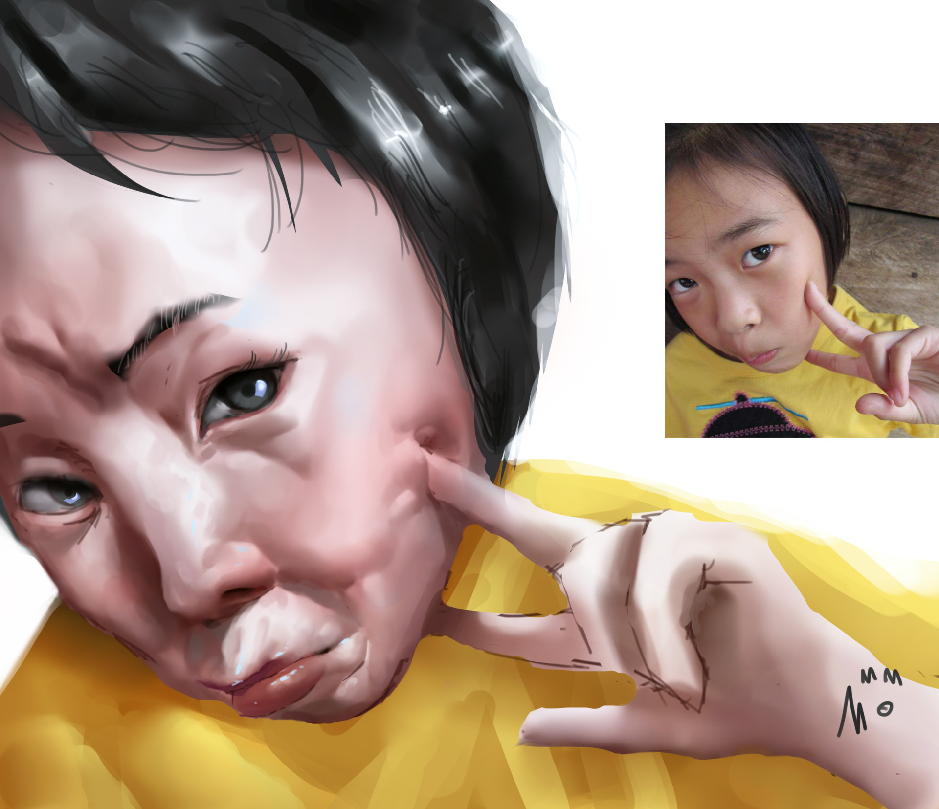 ArtStation - Not Realistic digial painting portrait