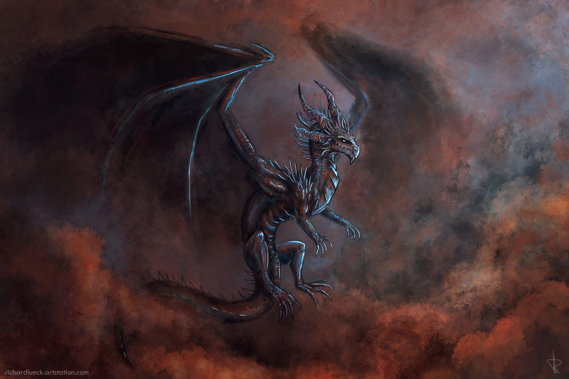 ArtStation - Red Sky Dragon