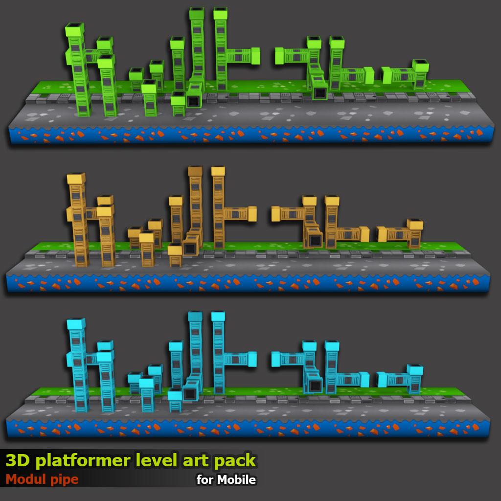 cuong vu - 3D platformer level art