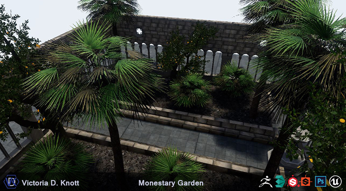 ArtStation - Monastery Garden
