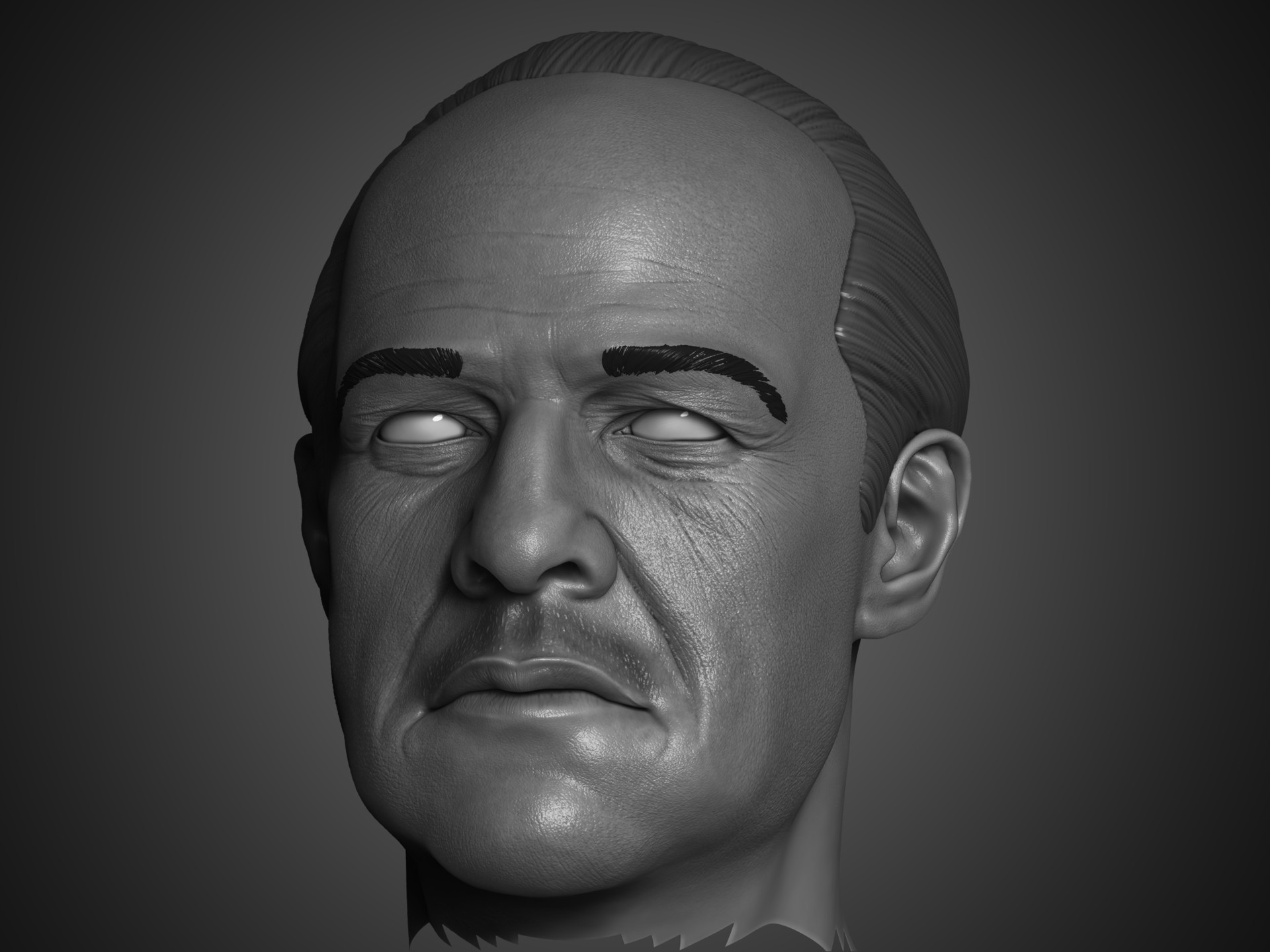 ArtStation - Godfather 1/6 sculpt work in progress