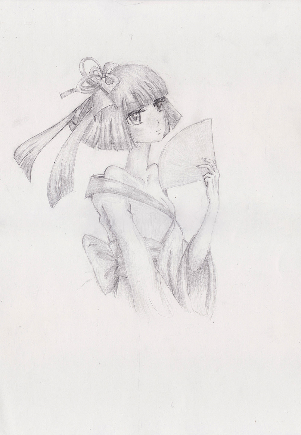 how to draw anime girl on paper