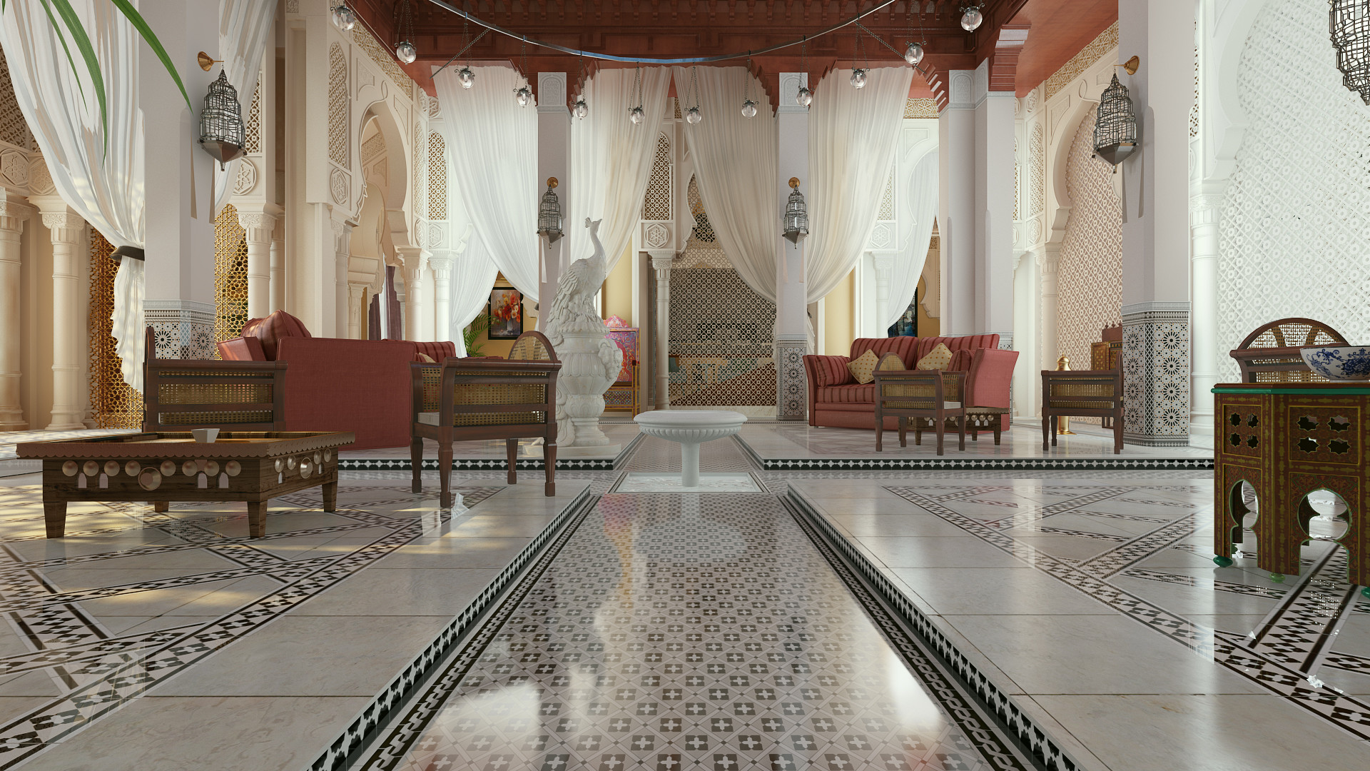 Eslam Hamed - Modern Moroccan Majlis Style. Interior Design
