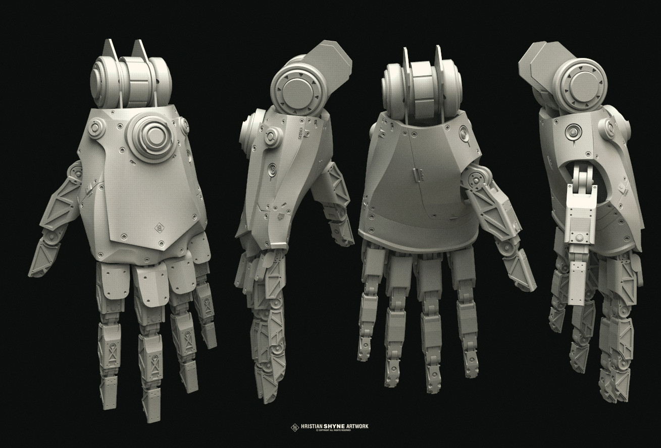 hristian-ivanov-shyne-mecha-hand22-clay.jpg (1309×889)