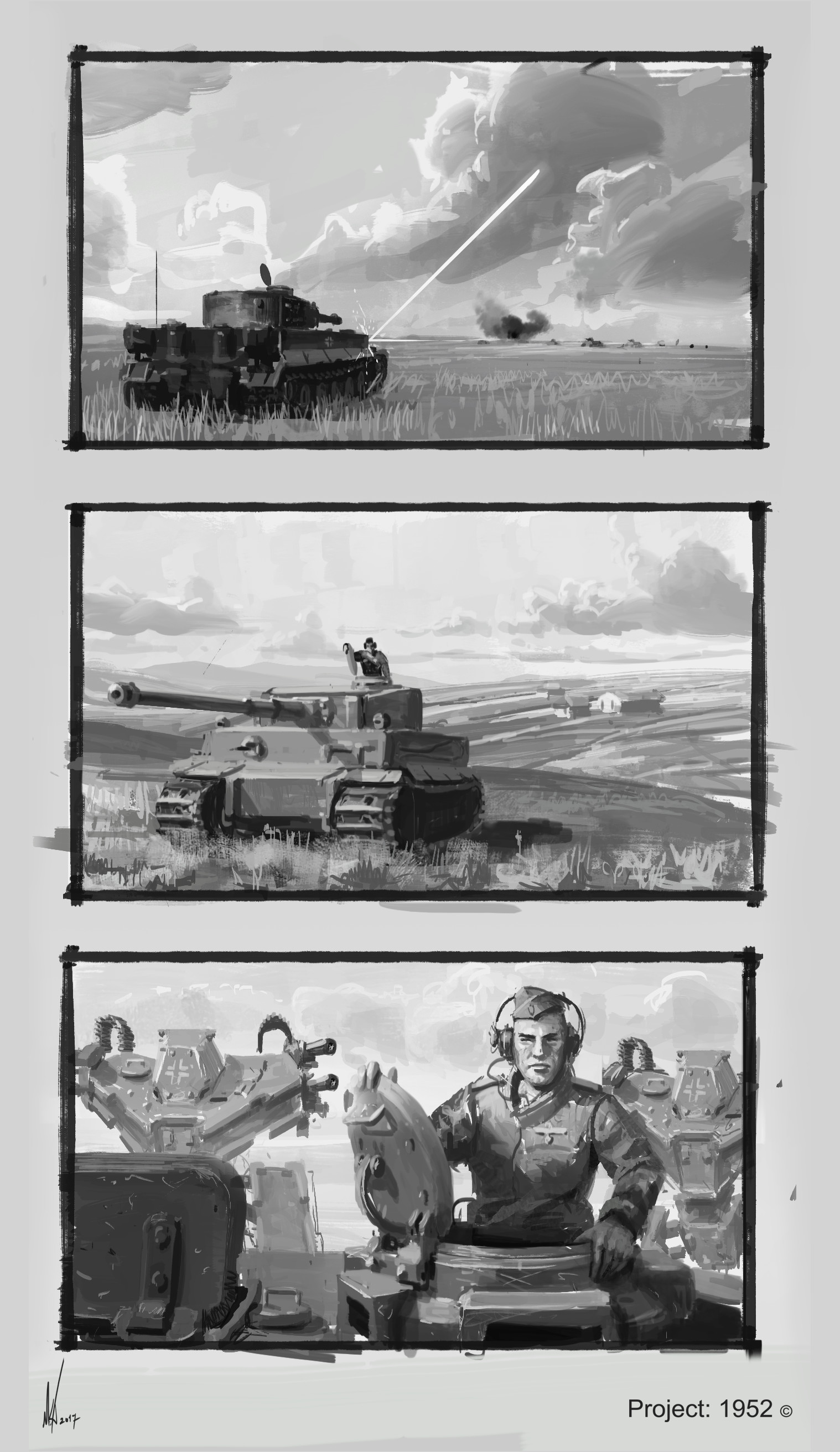 Michal Kus - Project: 1952 - Composition doodles