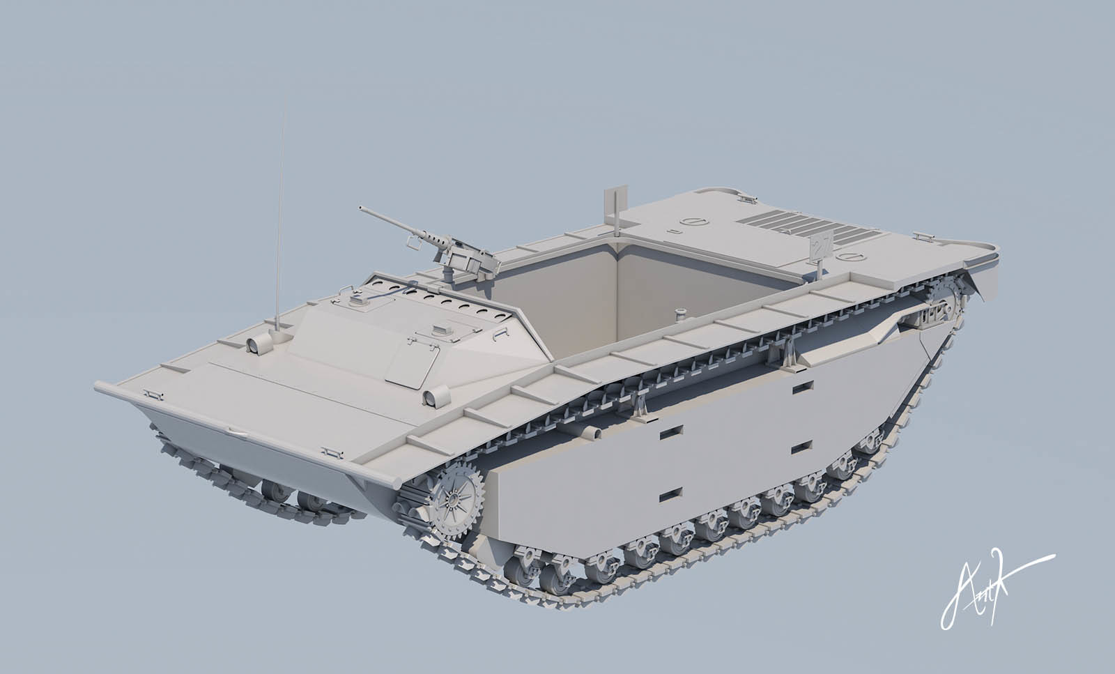 ArtStation - Landing Vehicles Tracked (LVT) WIP