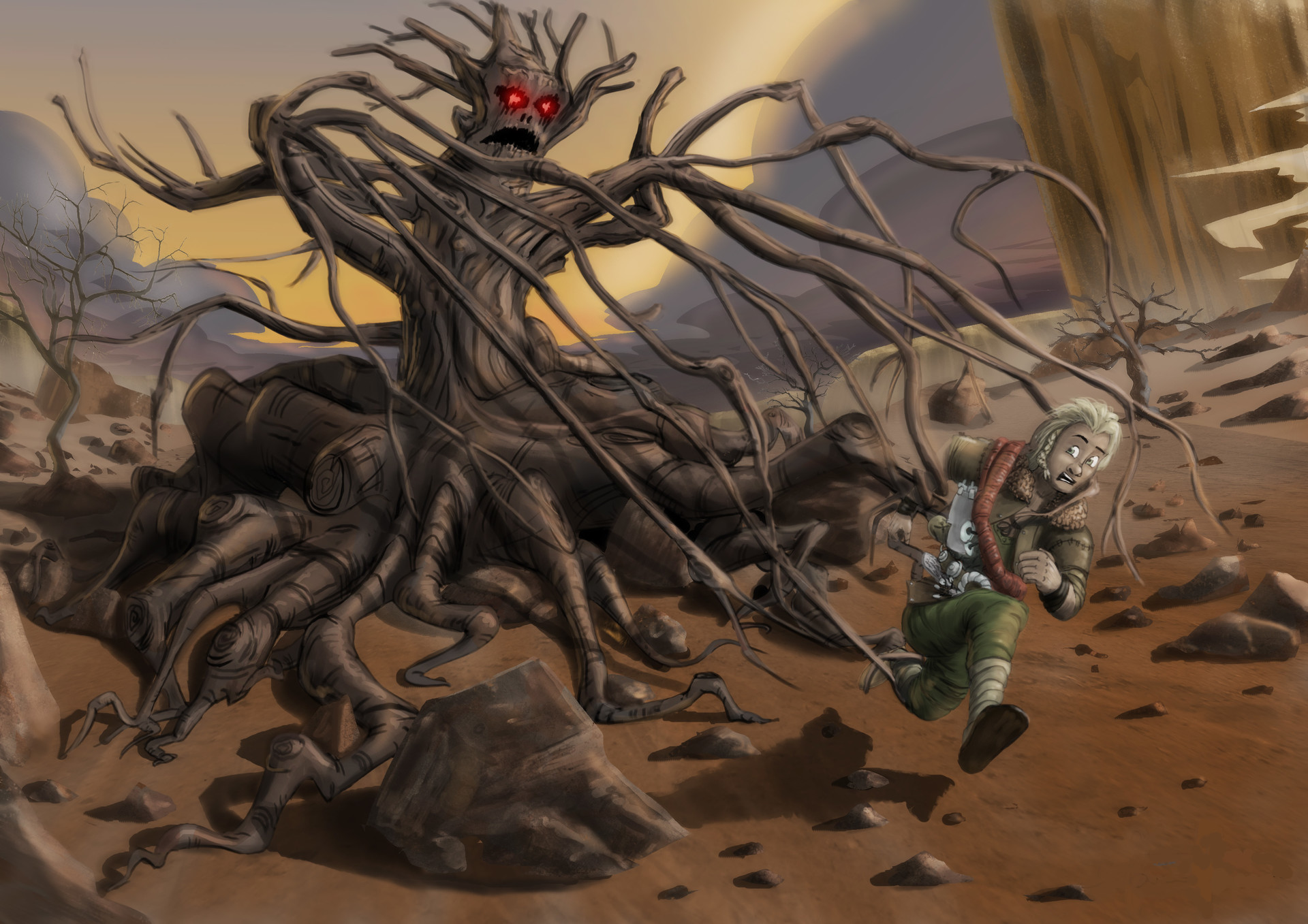 ArtStation - Concept "Elemental Tree". Study for Imaster Art School