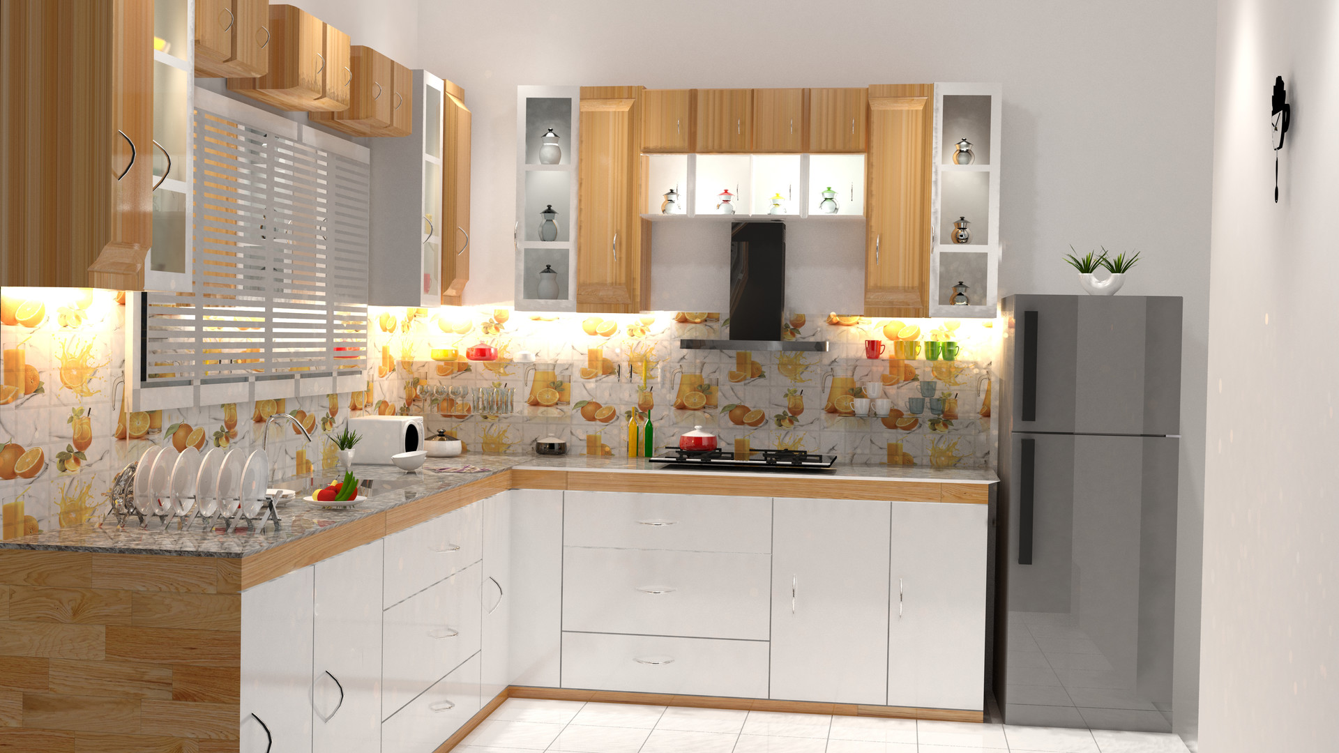 ArtStation - L Shaped Kitchen