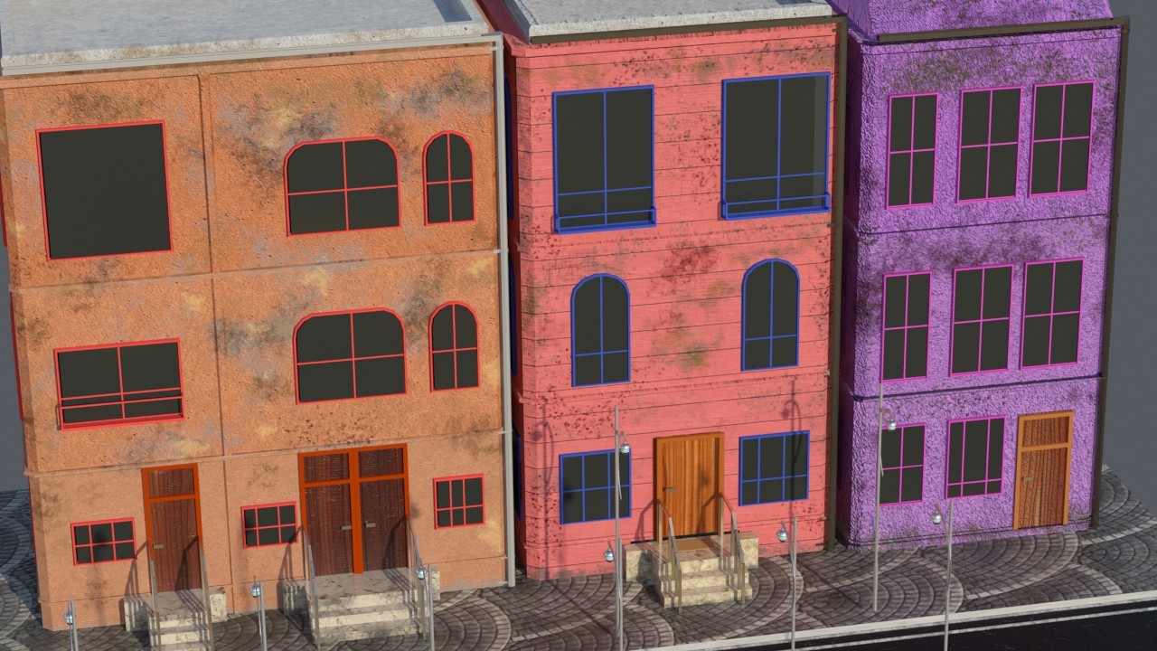 ArtStation - Cartoon Buildings texture