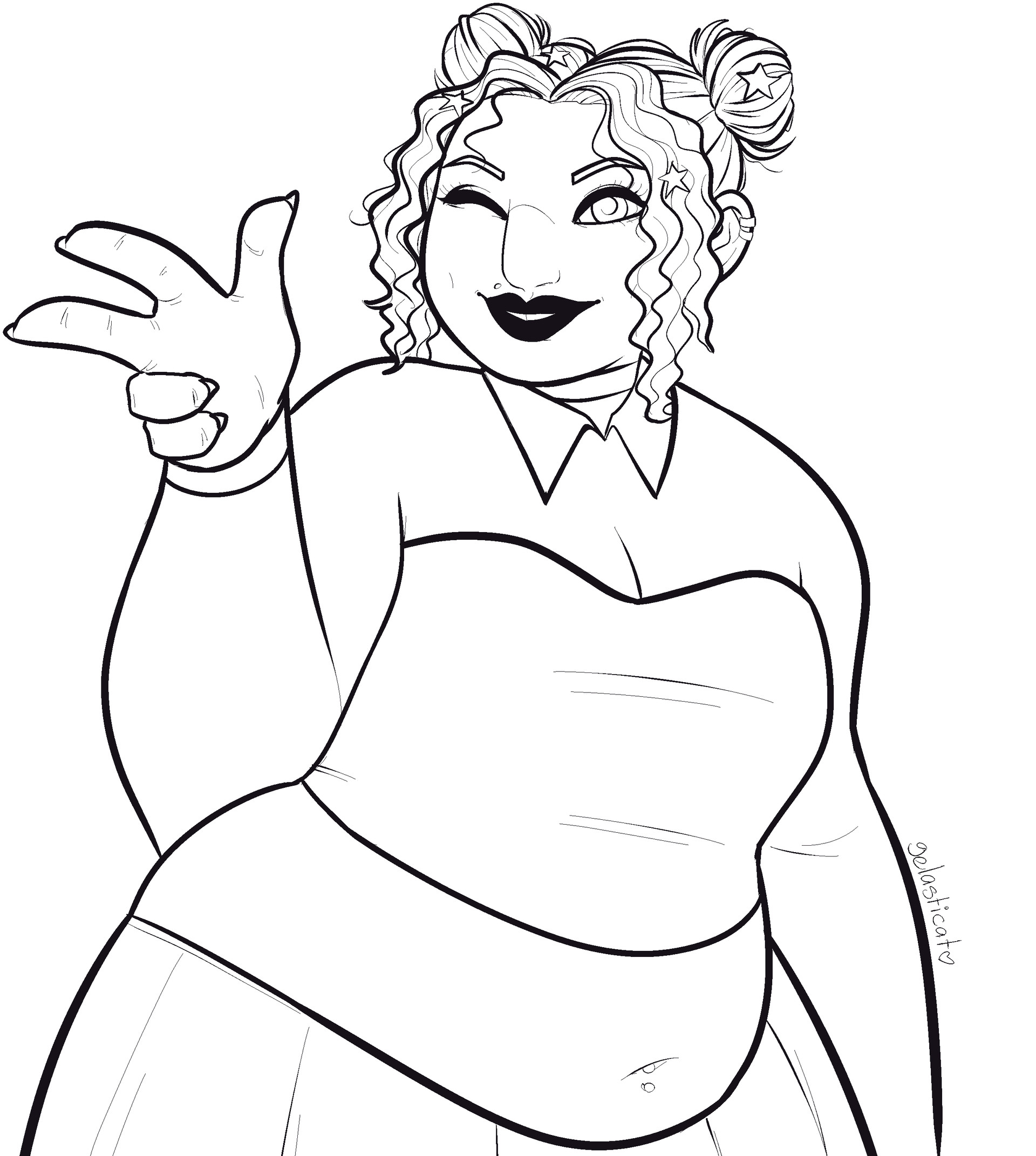 fat woman coloring pages