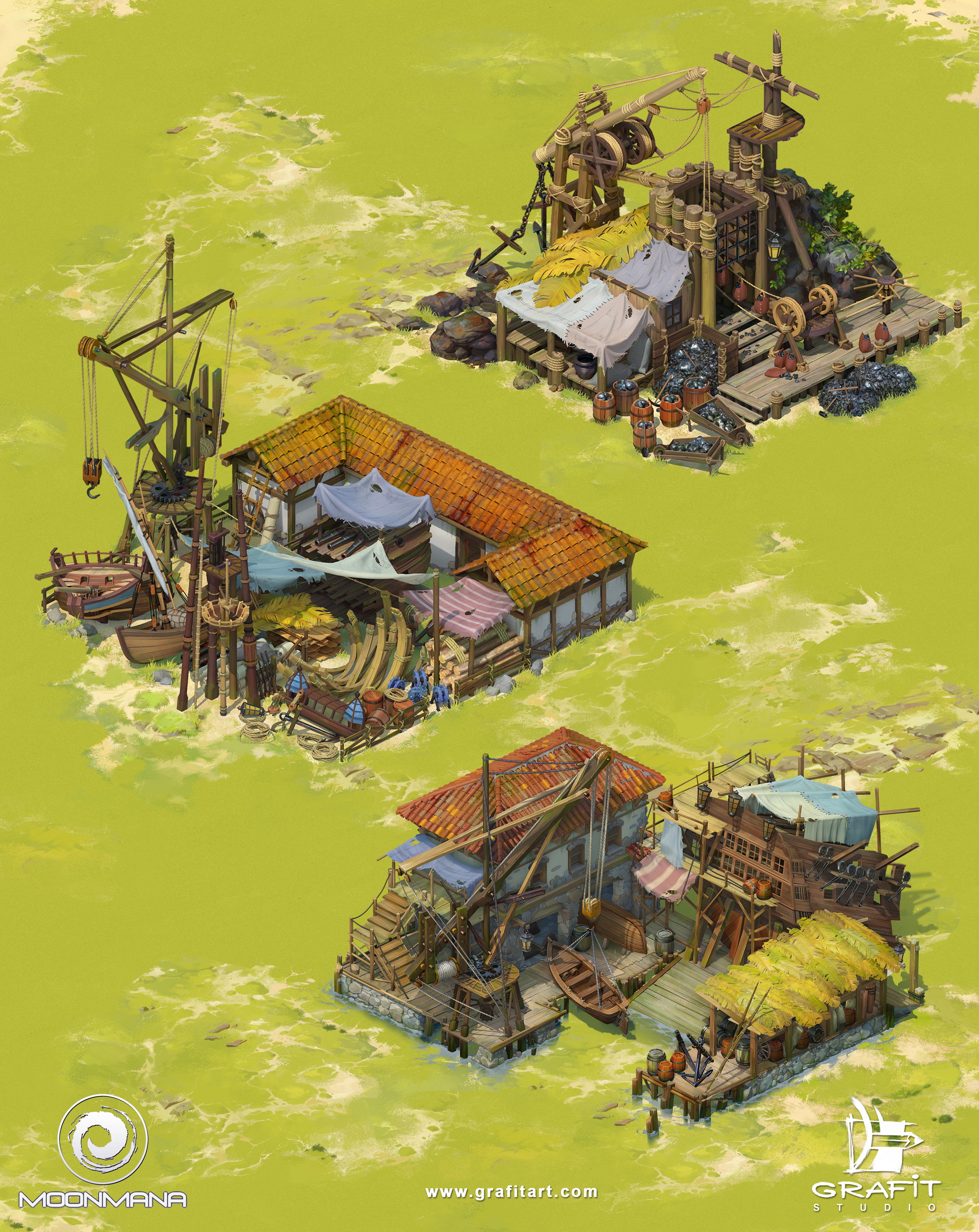 ArtStation - Buildings for Ultimate Pirates