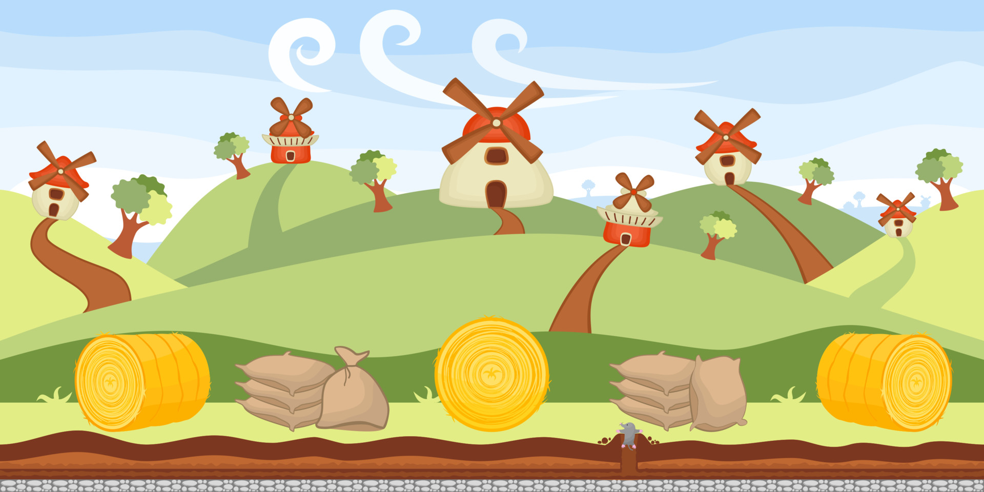 ArtStation - Windmills Game Background