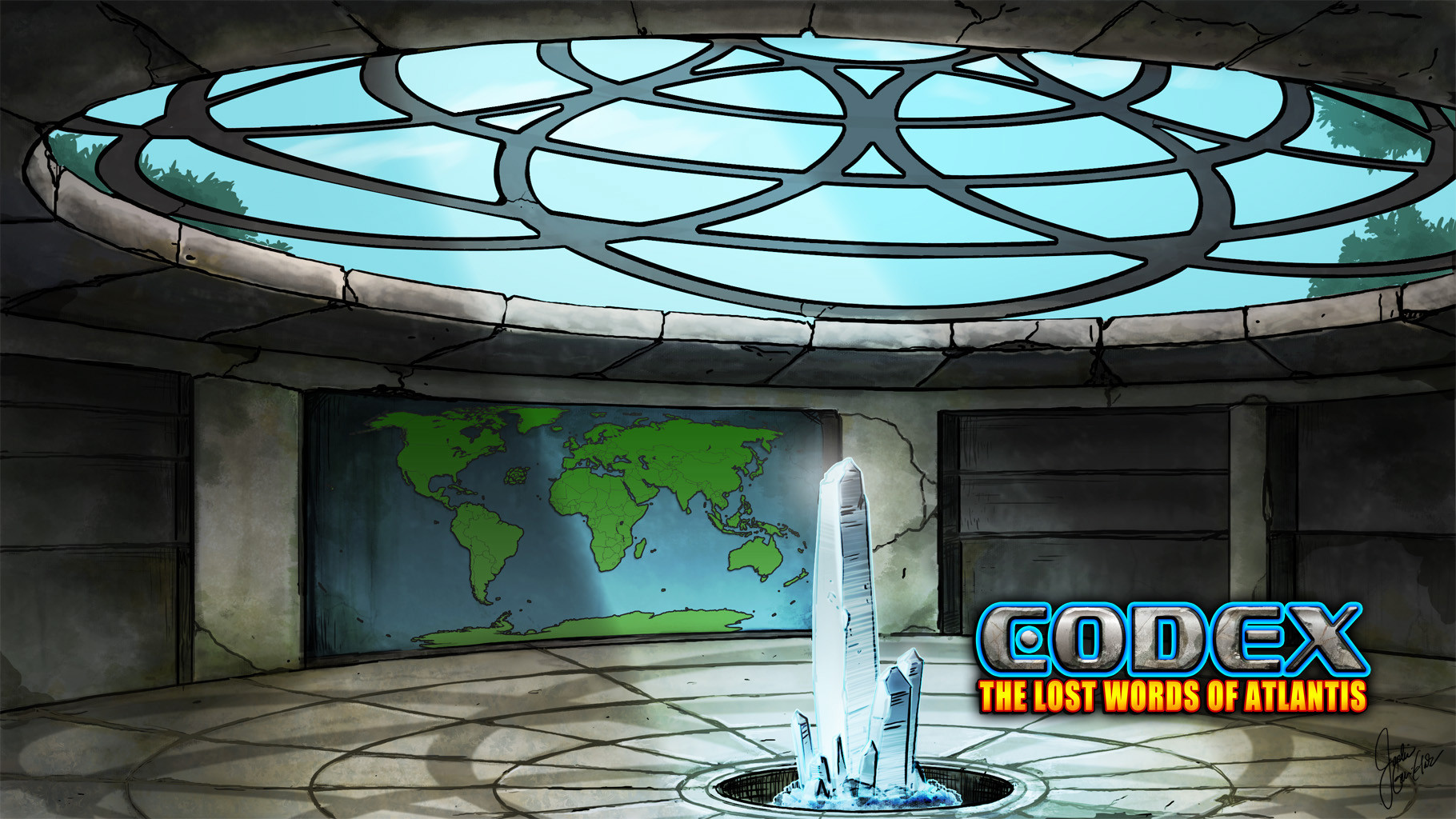 Jacqueline Glatz - Background Art for Codex: The Lost Words of Atlantis
