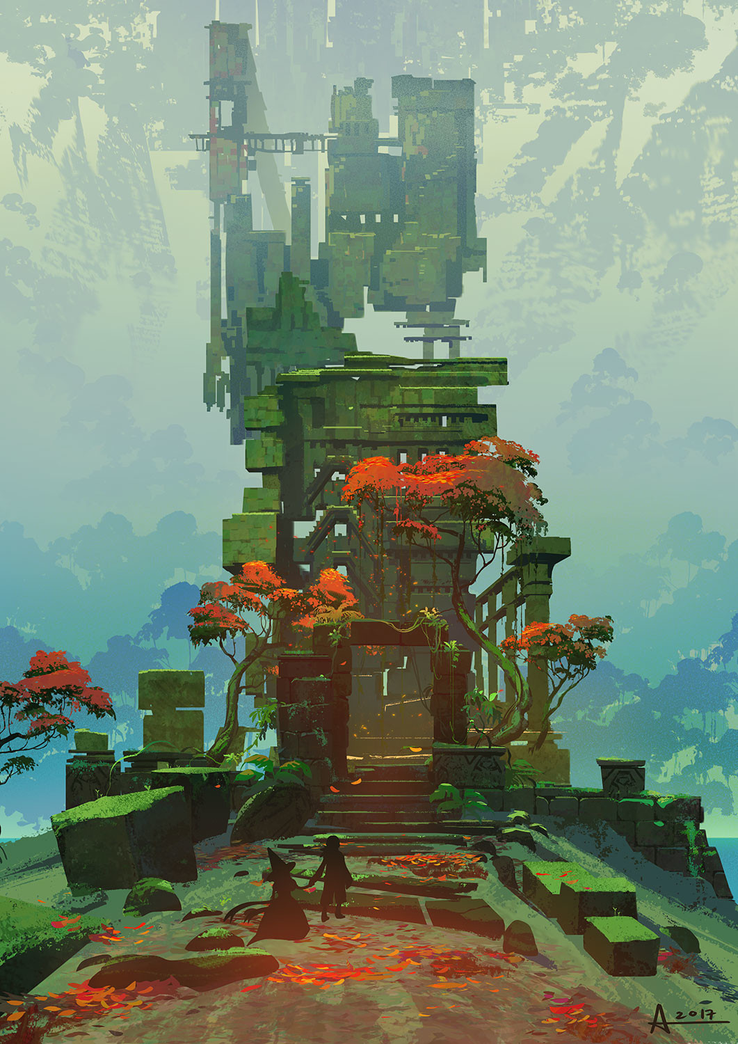 ArtStation - Exploring ruins
