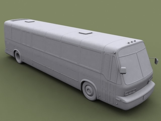 ArtStation - Bus 3D high and low poly