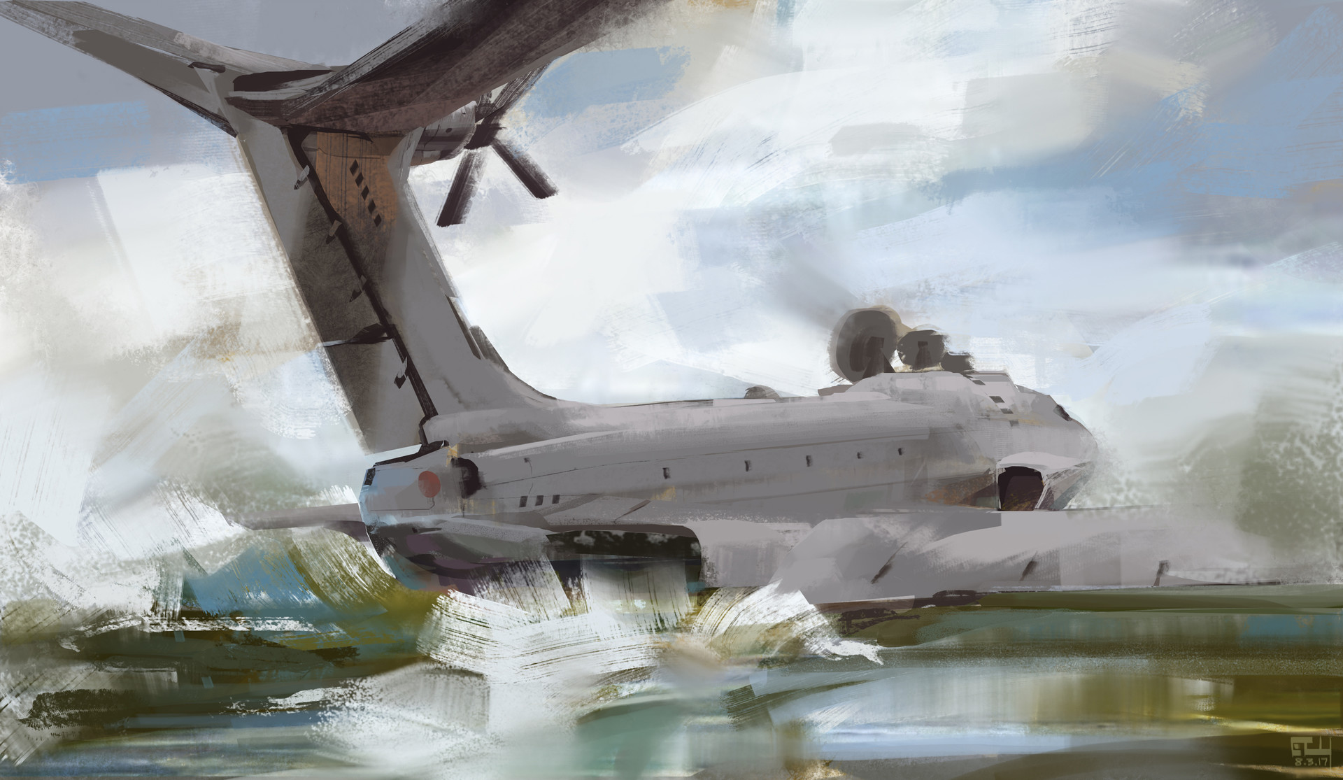 ArtStation - Ekranoplan Sketch 2017