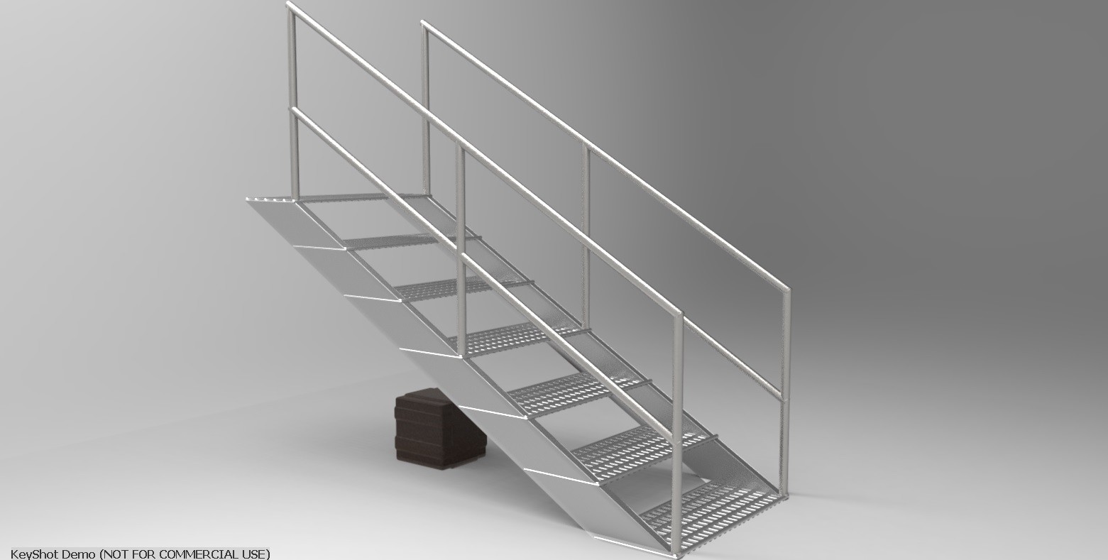 ArtStation - Steel steps and grating