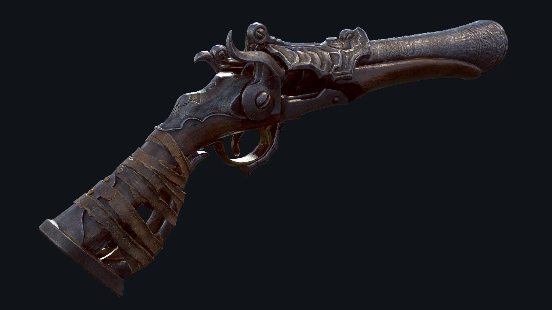Vijay Singh - Fanart Bloodborne Hunter Pistol.