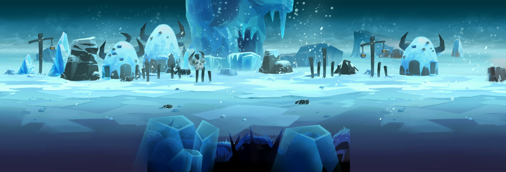 ArtStation - Side-Scrolling_Iceberg terrain