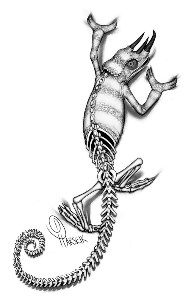 ArtStation - Jackson's Chameleon Tattoo