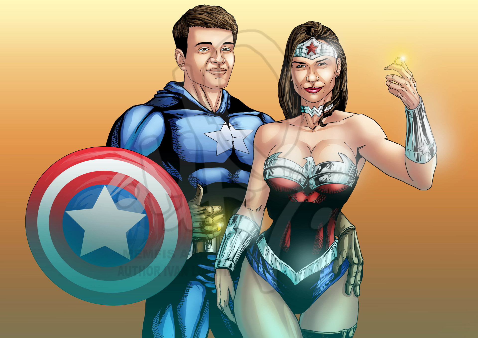 ArtStation - Cap & Wonder Woman