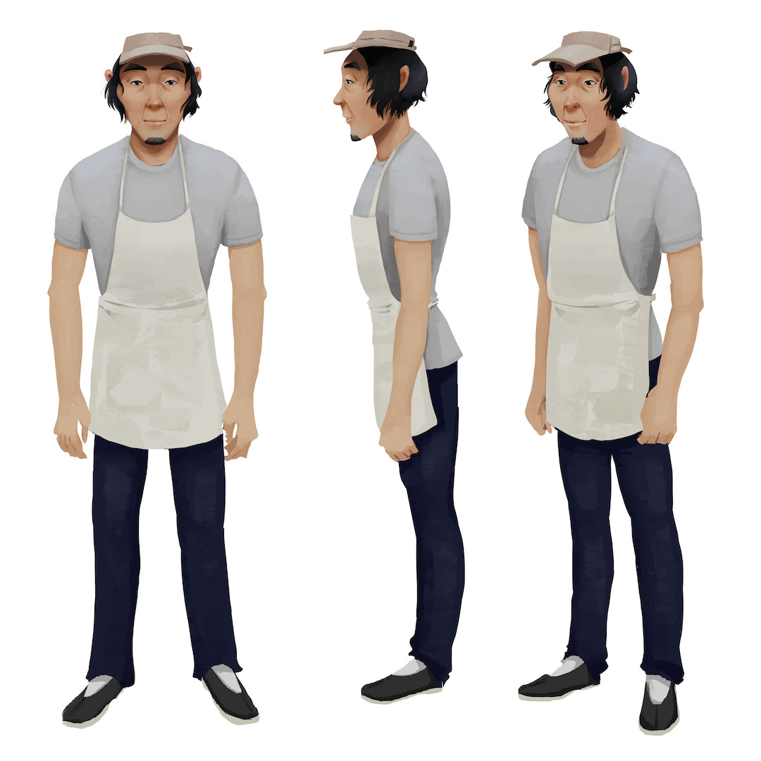 ArtStation - Noodle Man Character Turns