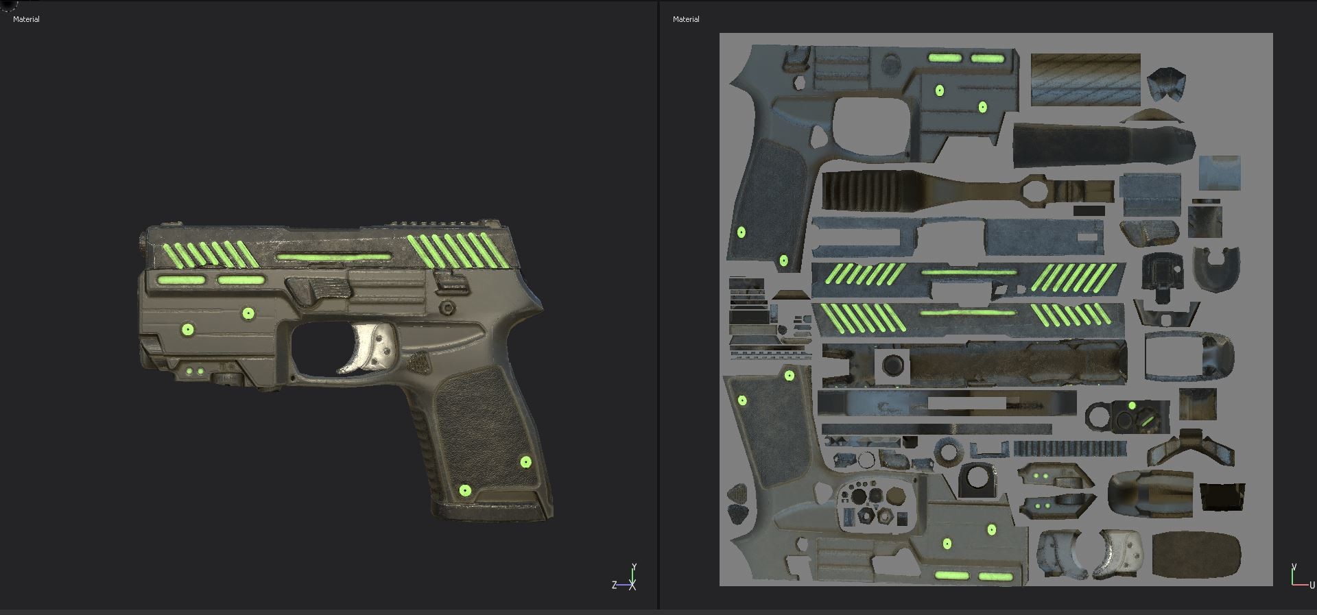 Joshua Nabours - Hurt Pistol [UV Unwrap + Texture]