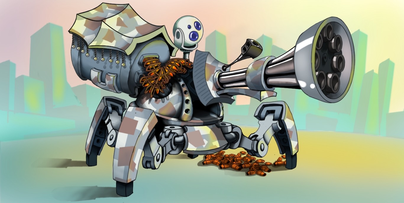 ArtStation - Unmanned Quadropod Battle Robot