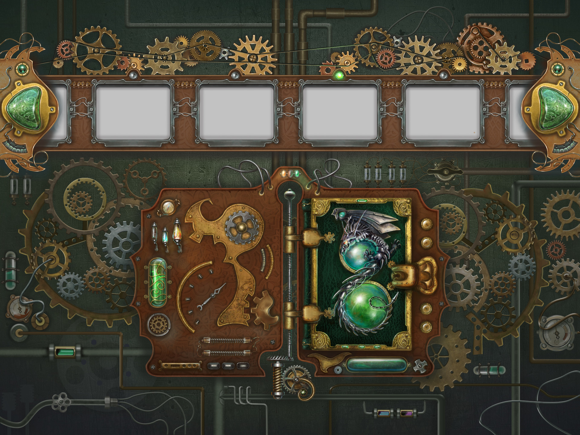 ArtStation - The game interface in Steampunk style