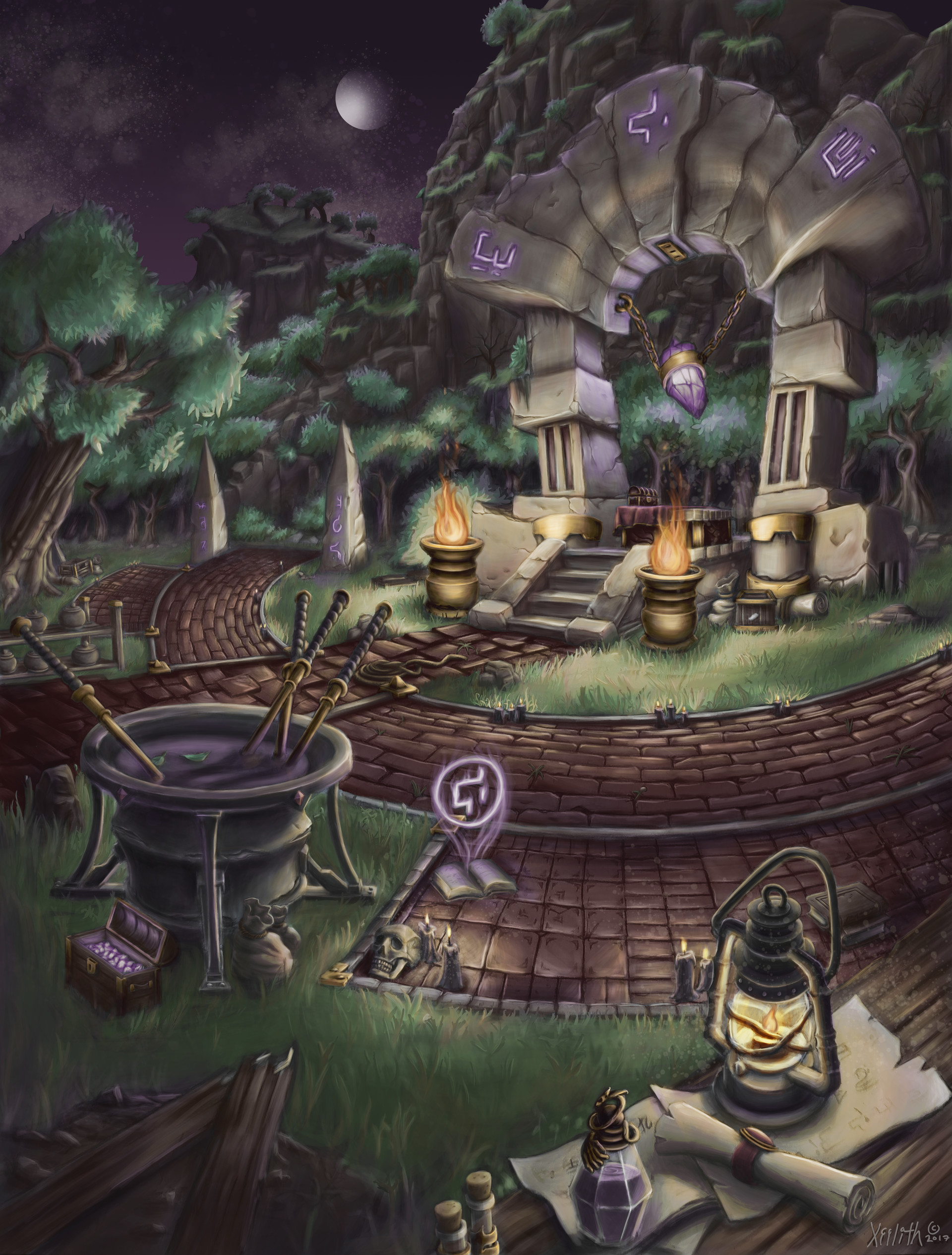 ArtStation - Cult Layout Concept