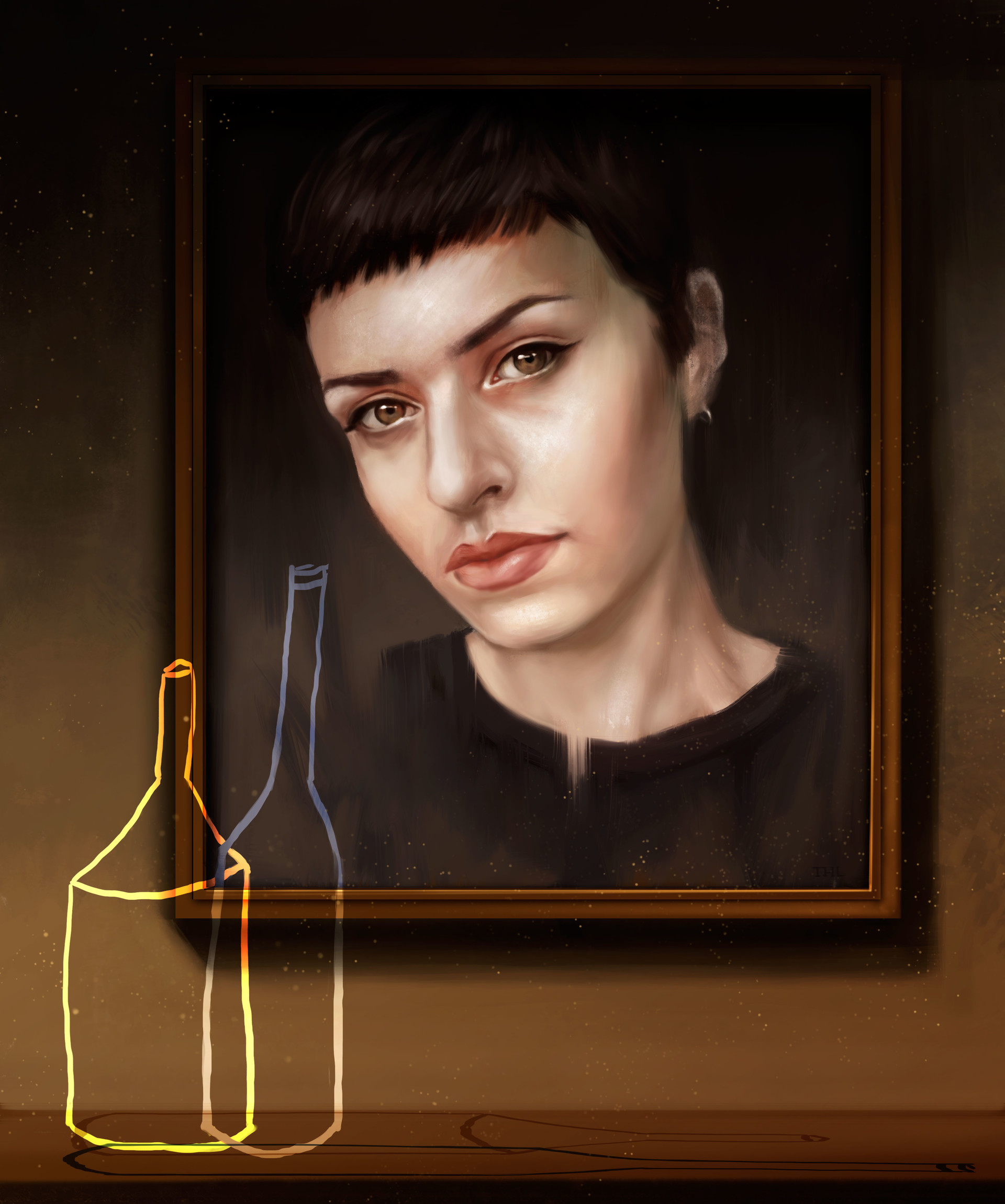 ArtStation - Giulia con bottiglie