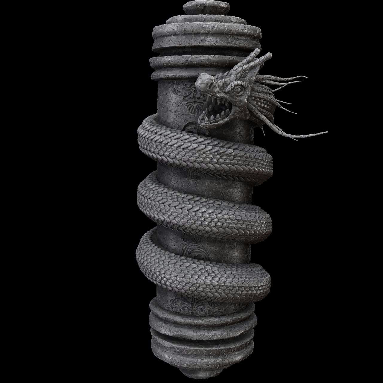 ArtStation - Dragon Scroll - Zbrush study