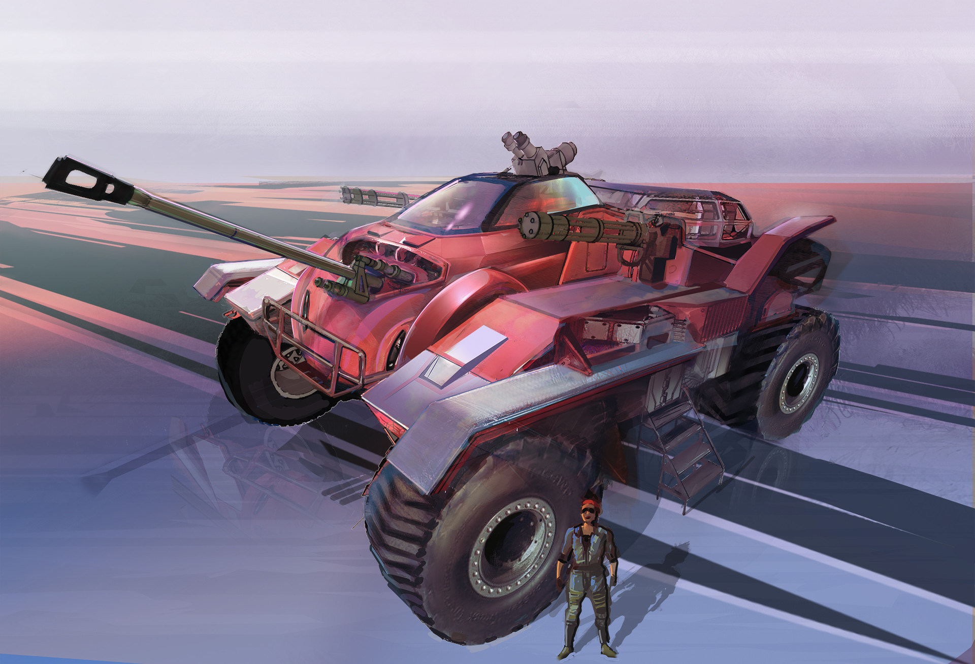 ArtStation - Red Road Tank