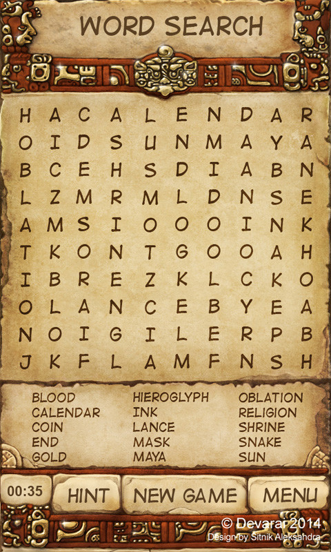 Mayan Word Search