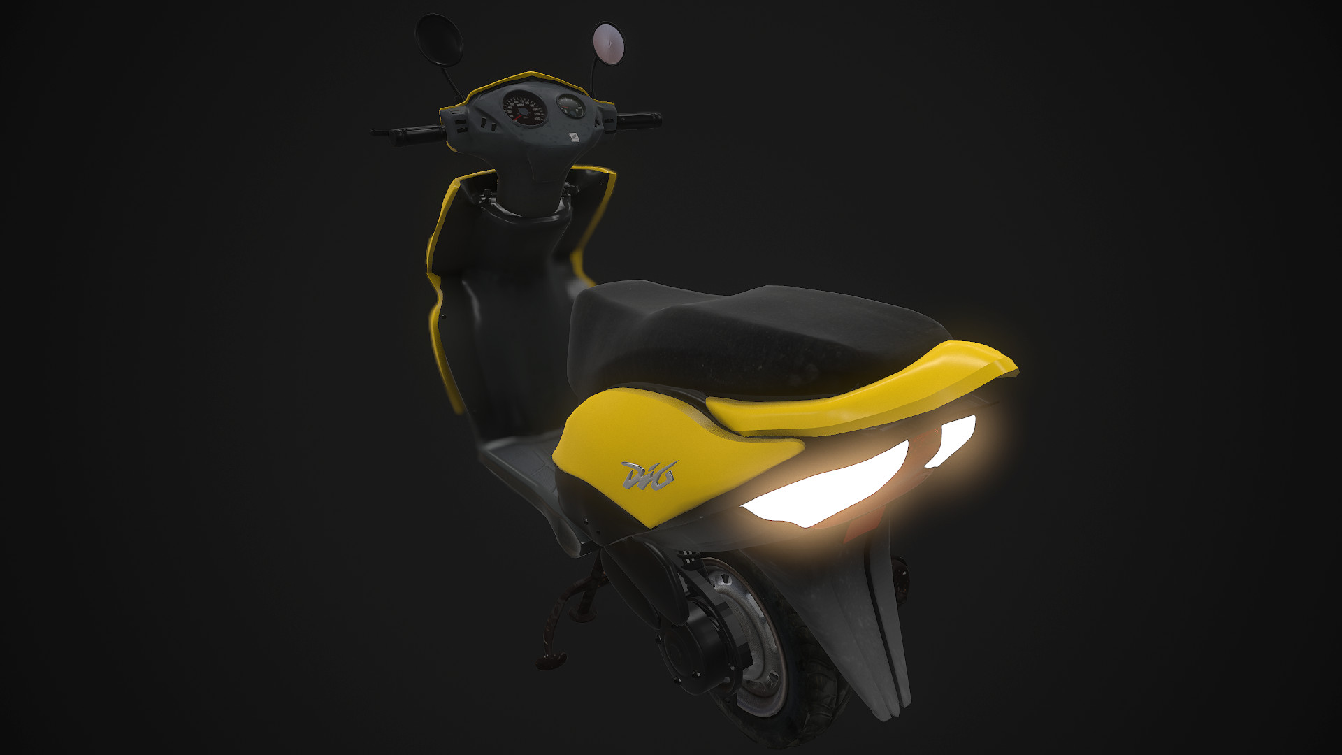 Honda Dio Yellow Modified Graphics