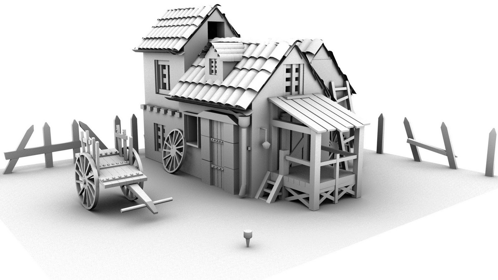 ArtStation - "low polly house"