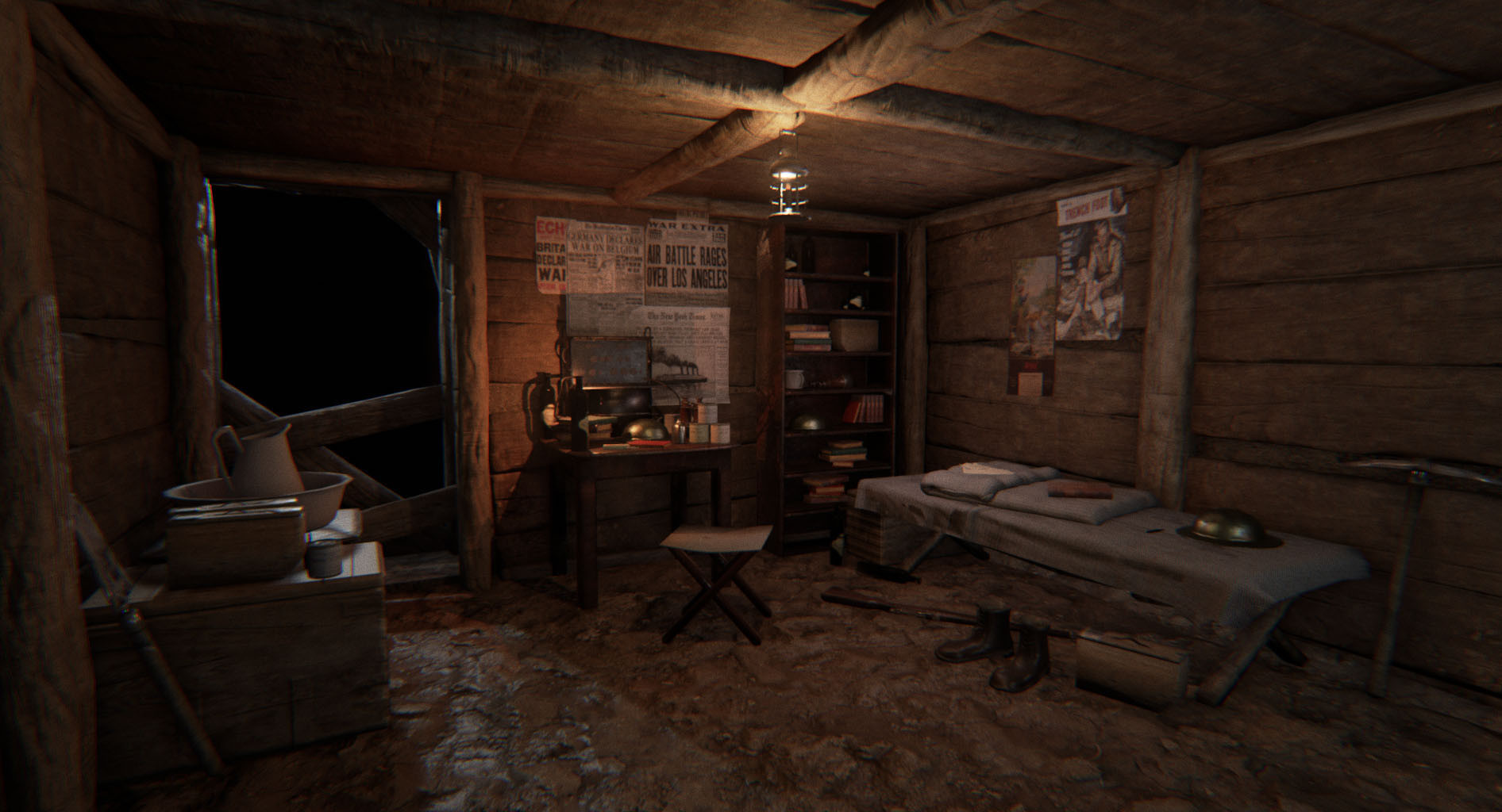 ArtStation - WW1 Dugout