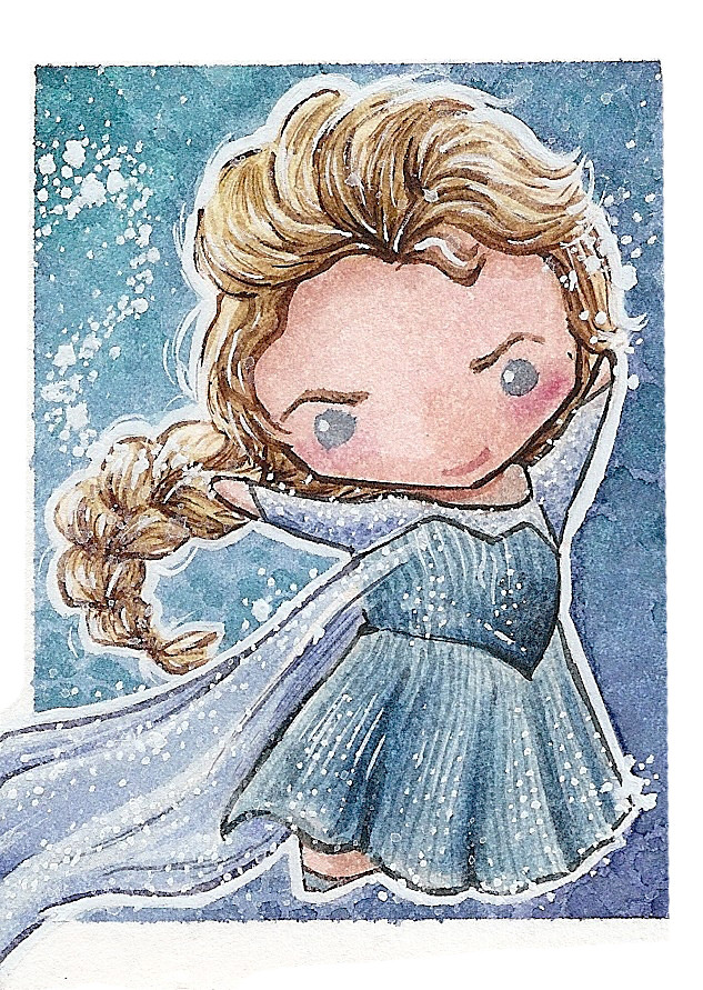 how to draw elsa chibi