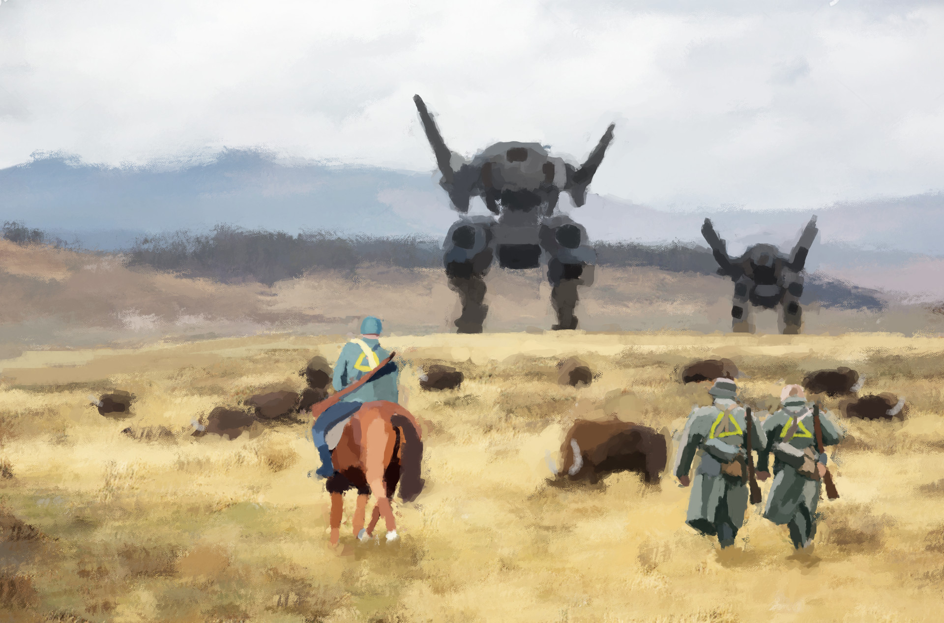 ArtStation - World War II - robot invasion