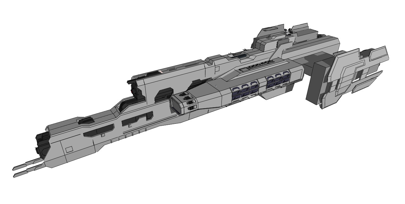 ArtStation - UNSC Achilles-class Heavy Frigate (WIP)
