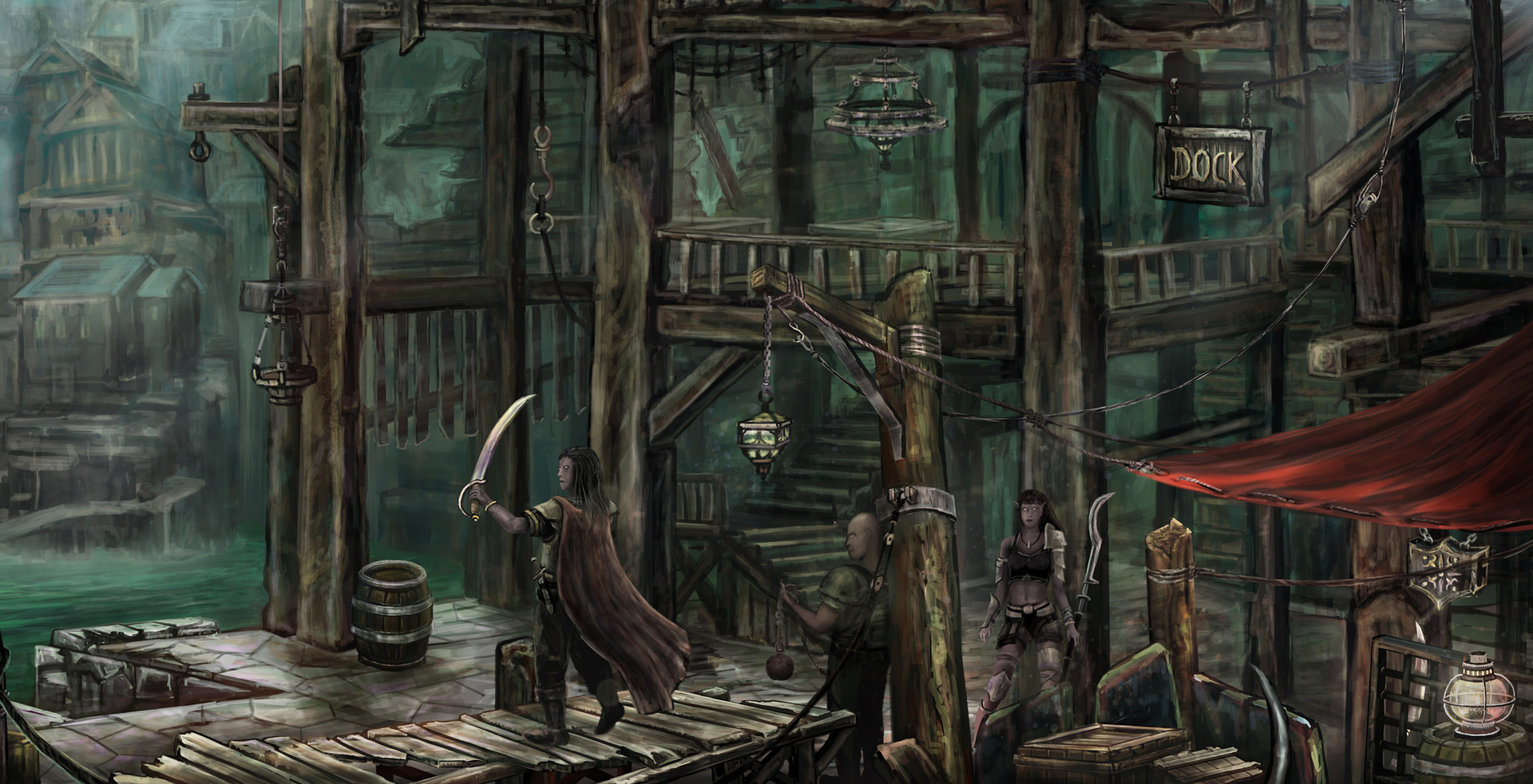 J-D Macfarlane - Fantasy dock concept (Pano 01)