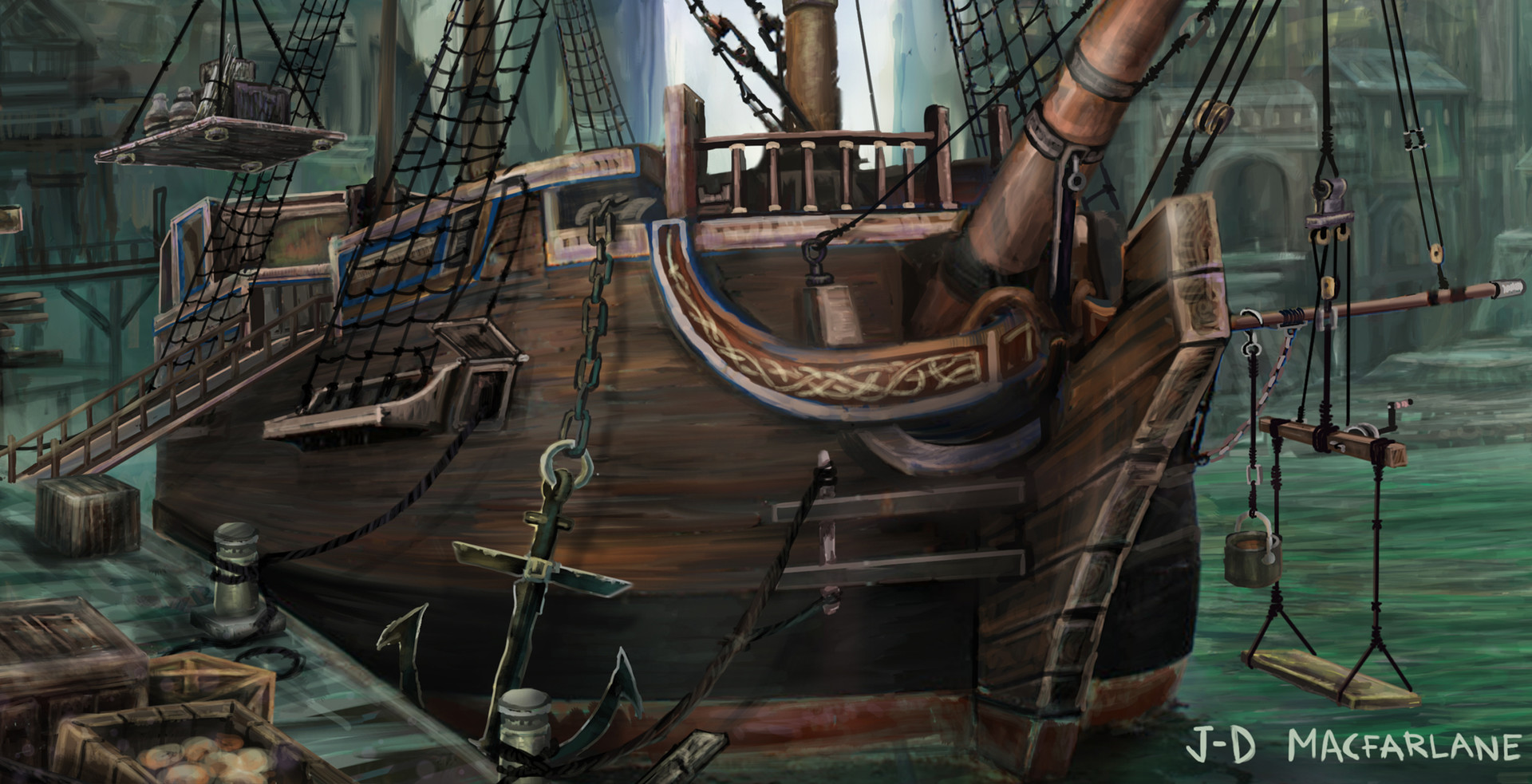 J-D Macfarlane - Fantasy dock concept (Pano 01)