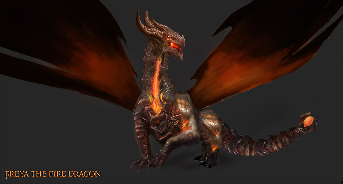 Freya the fire dragon by Jackie Felix : r/ImaginaryDragons
