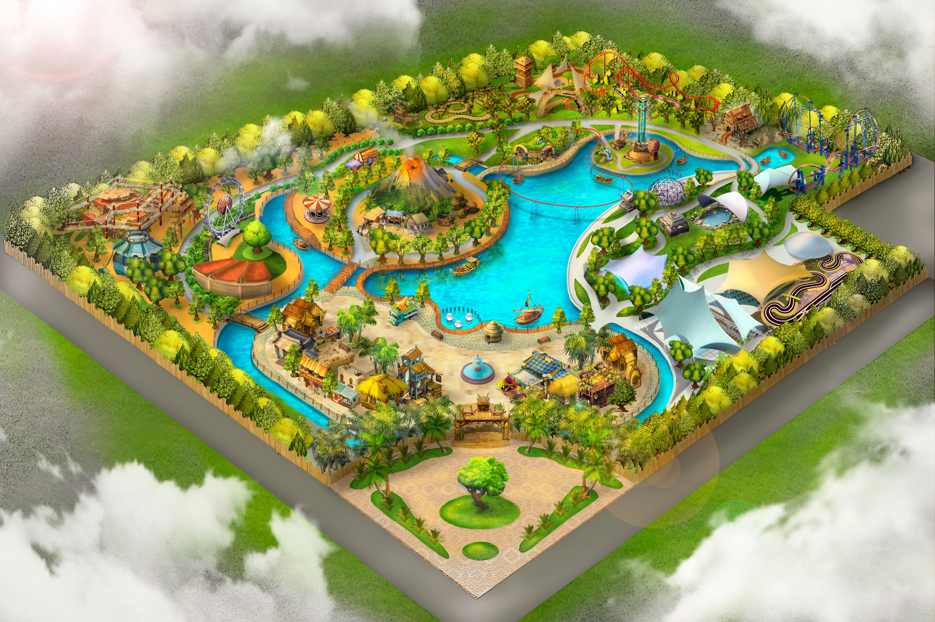 Diego Cid - Conceptual Birdview Illustrations