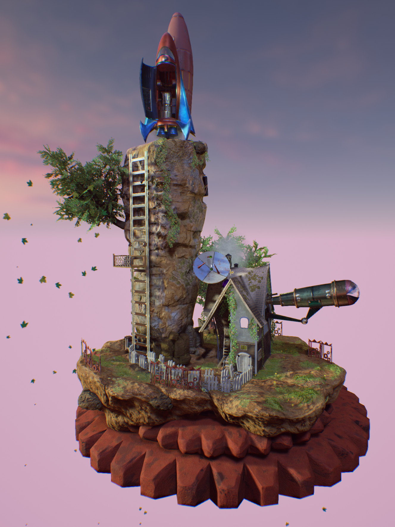 Joanna Weselak - The professor's Rocket- 3D diorama